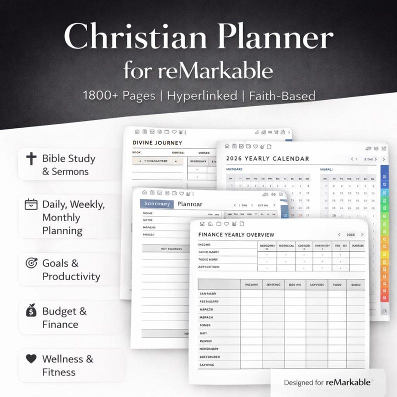Christian Planner for Remarkable – Faith Based Digital Journal & Bible ...