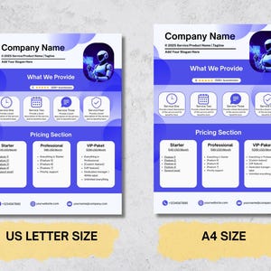 Minimal One-pager Template Canva | Pitch Deck & Sales Page - Etsy