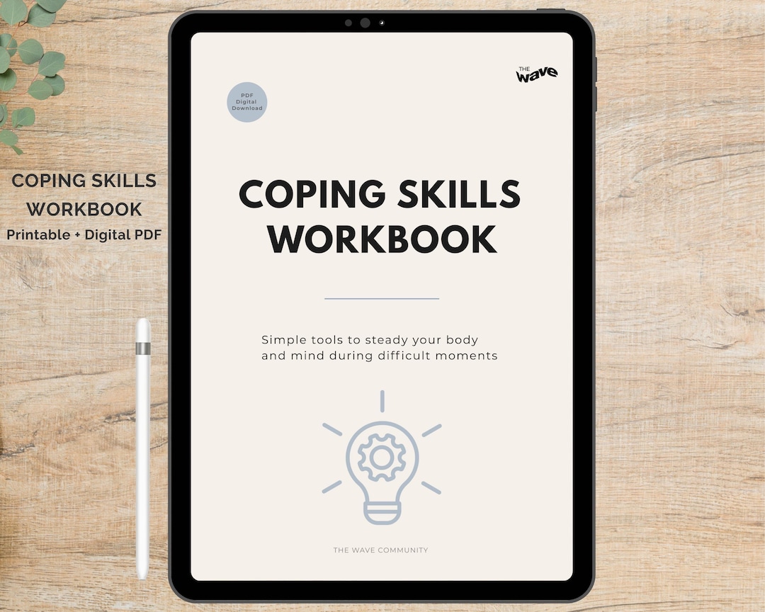 Coping Skills Workbook Printable, Stress Relief Worksheets, Emotional ...