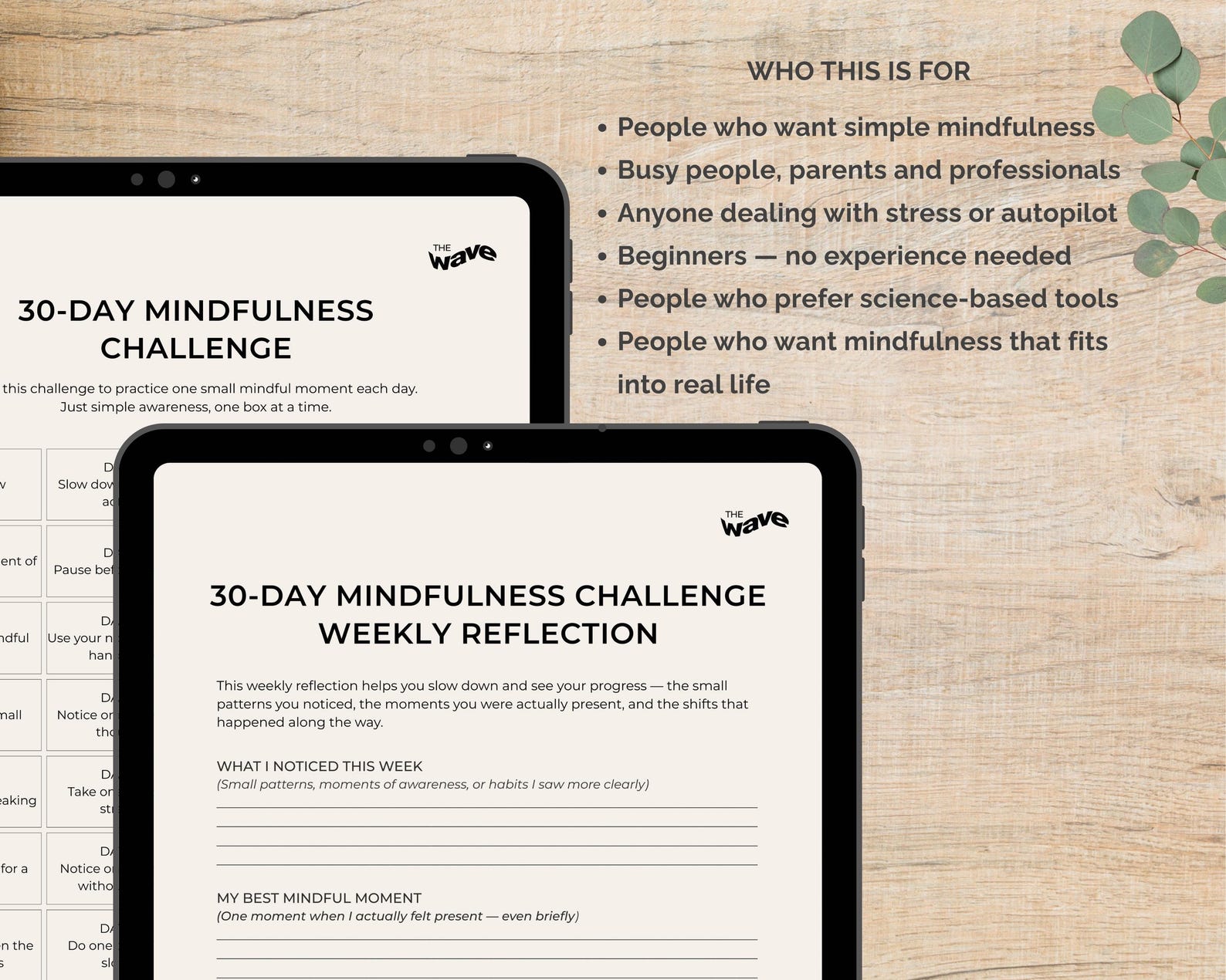 Mindfulness Challenge Printable • Daily Micro Practices Tracker ...