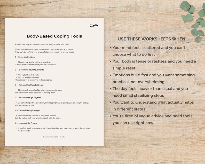 Coping Skills Workbook Printable, Stress Relief Worksheets, Emotional ...
