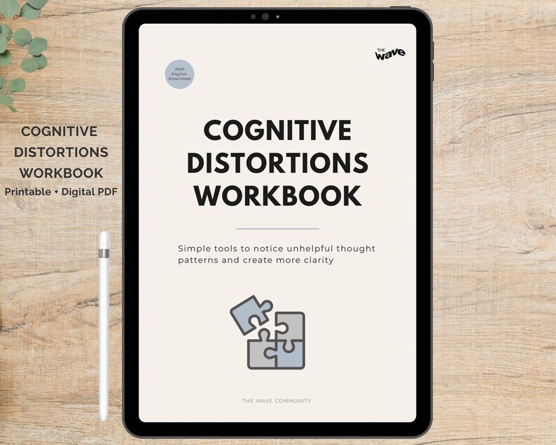 Cognitive Distortions Workbook, Printable Thought Pattern Worksheets ...