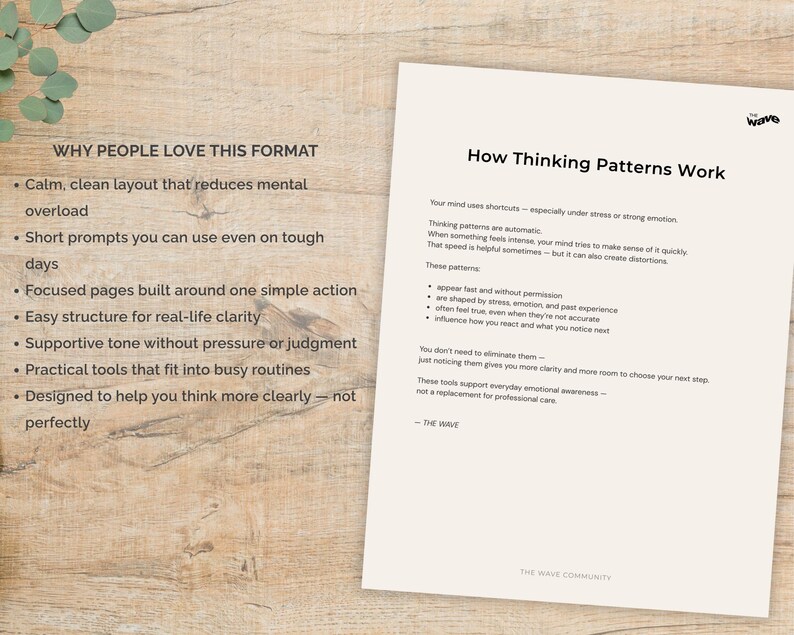 Cognitive Distortions Workbook, Printable Thought Pattern Worksheets ...