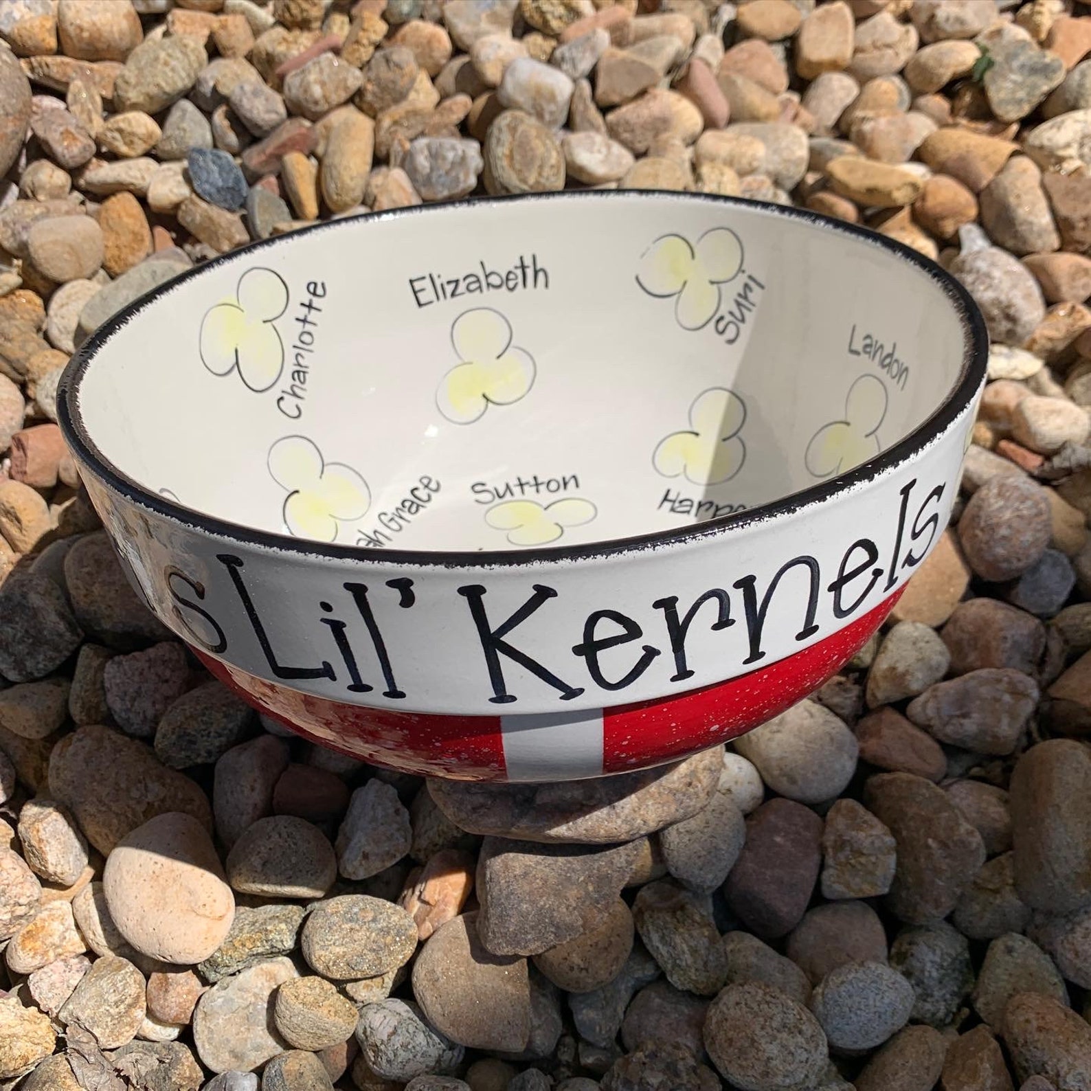 Personalized Large Ceramic Popcorn Bowl | Etsy