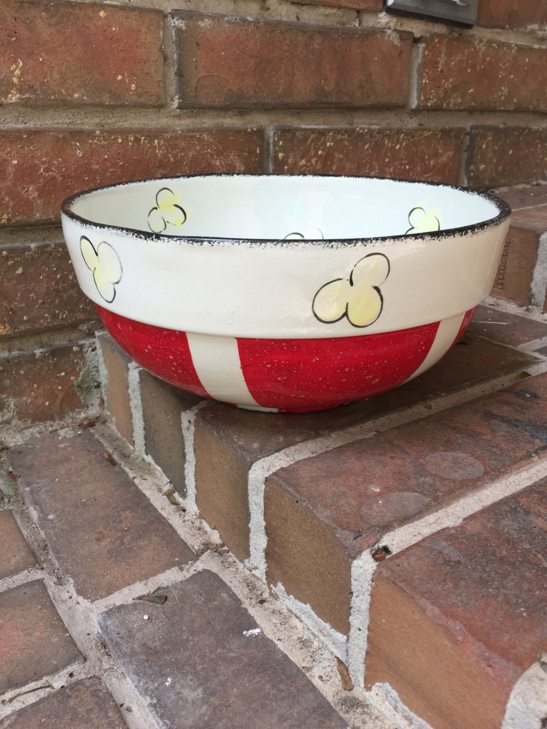 Personalized Large Ceramic Popcorn Bowl | Etsy