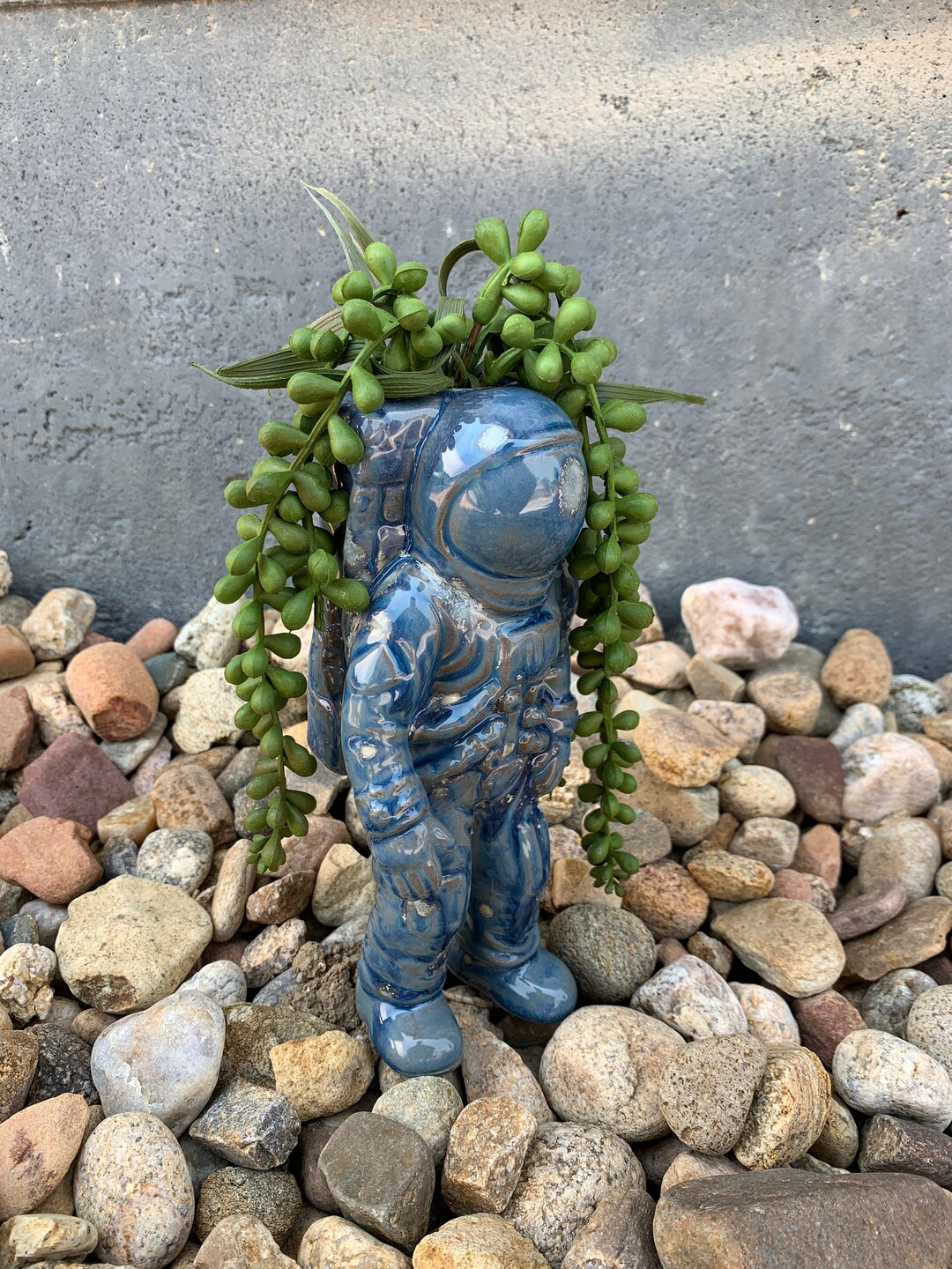 Hand-painted Astronaut Vase: Quirky Space Decor - Etsy