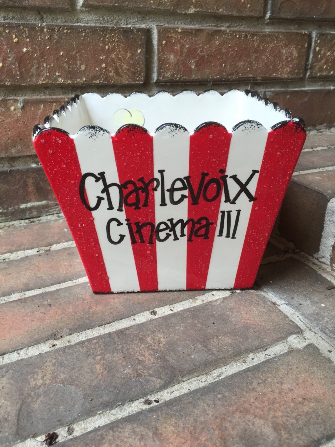 Personalized Large Square Popcorn Bowl - Etsy