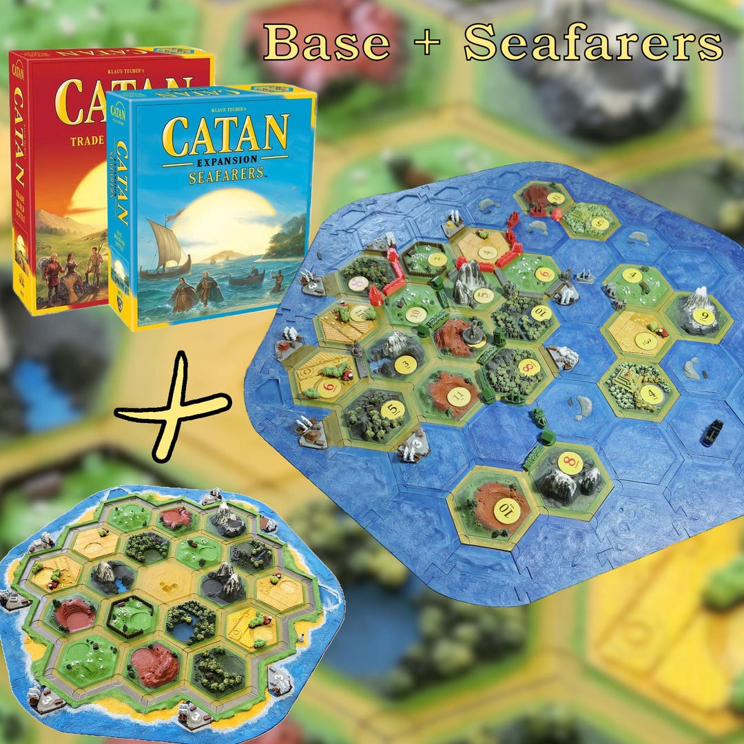 3D Printable Full Catan Set + Seafarers STL Files | Board Game Upgrade ...