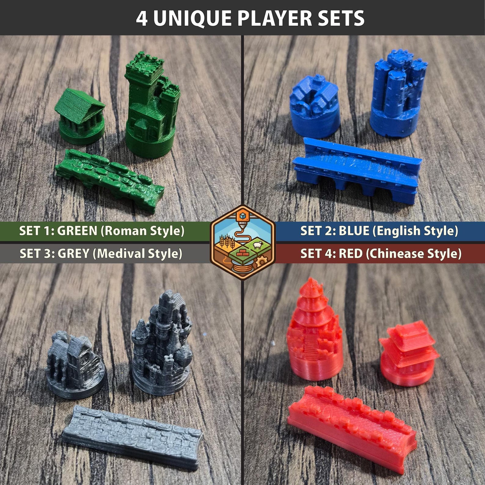 3D Printable Full Catan Set STL Files | Board Game Upgrade Kit & Pieces ...