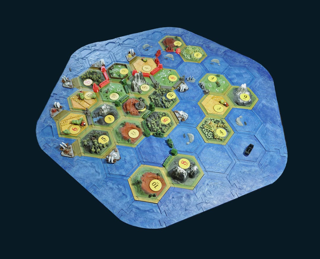 Seafarers Expansion STL Files for 3D Catan | Ships, Pirate, Gold Hex ...