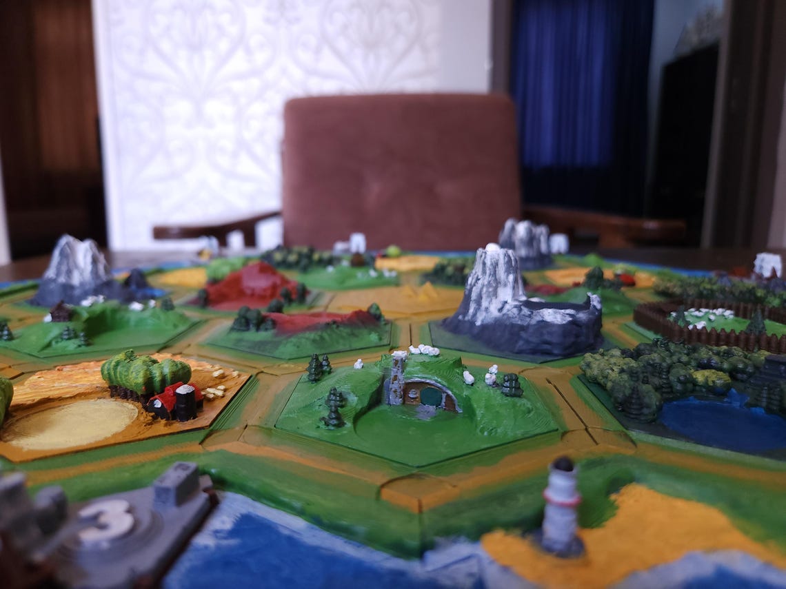 3D Printable Full Catan Set + Seafarers STL Files | Board Game Upgrade ...