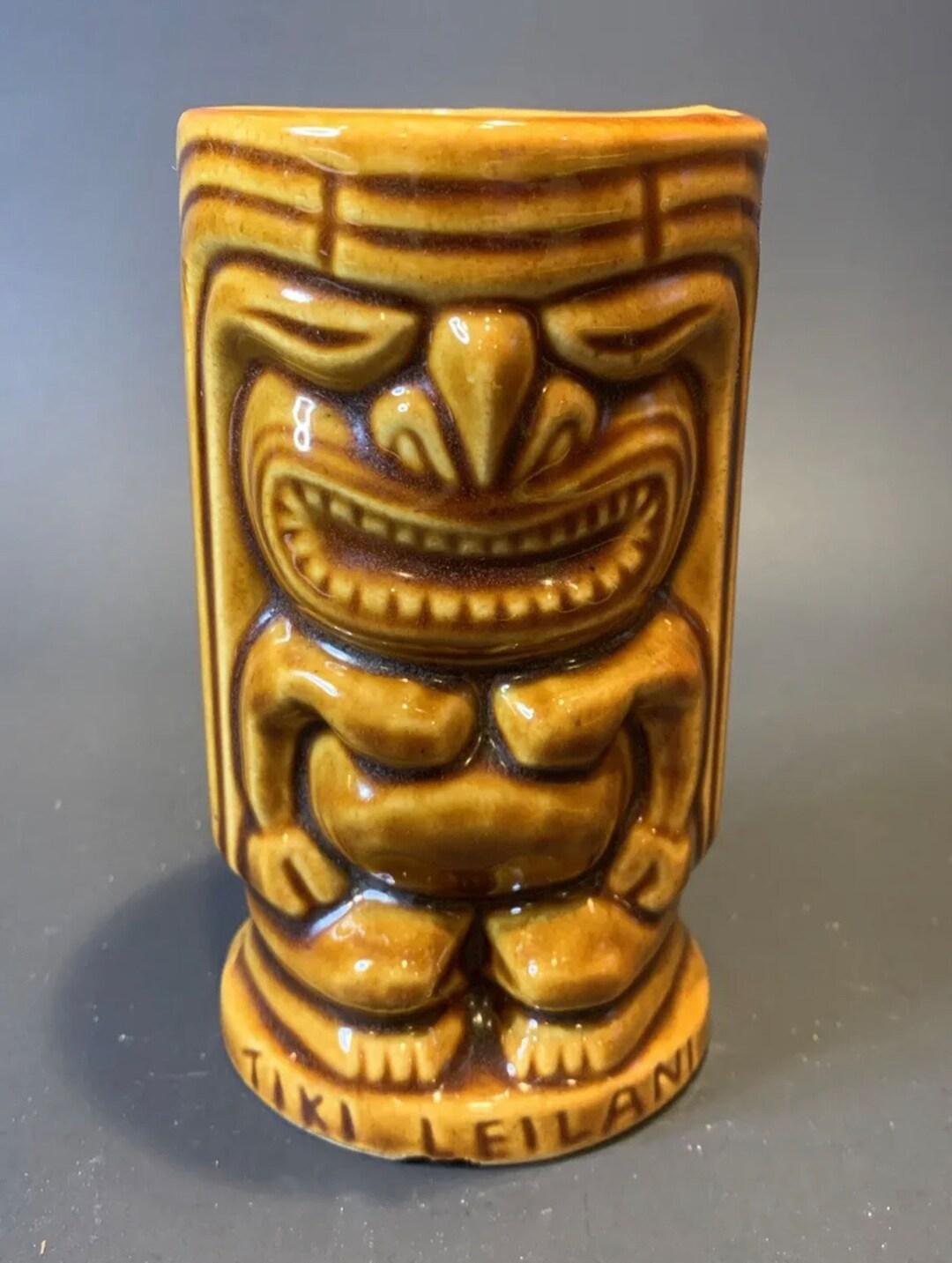 Vintage MCM Tiki Leilani 1960s Hawaii Tiki Tumbler Mug USA Cup Brown 5” EUC - Etsy