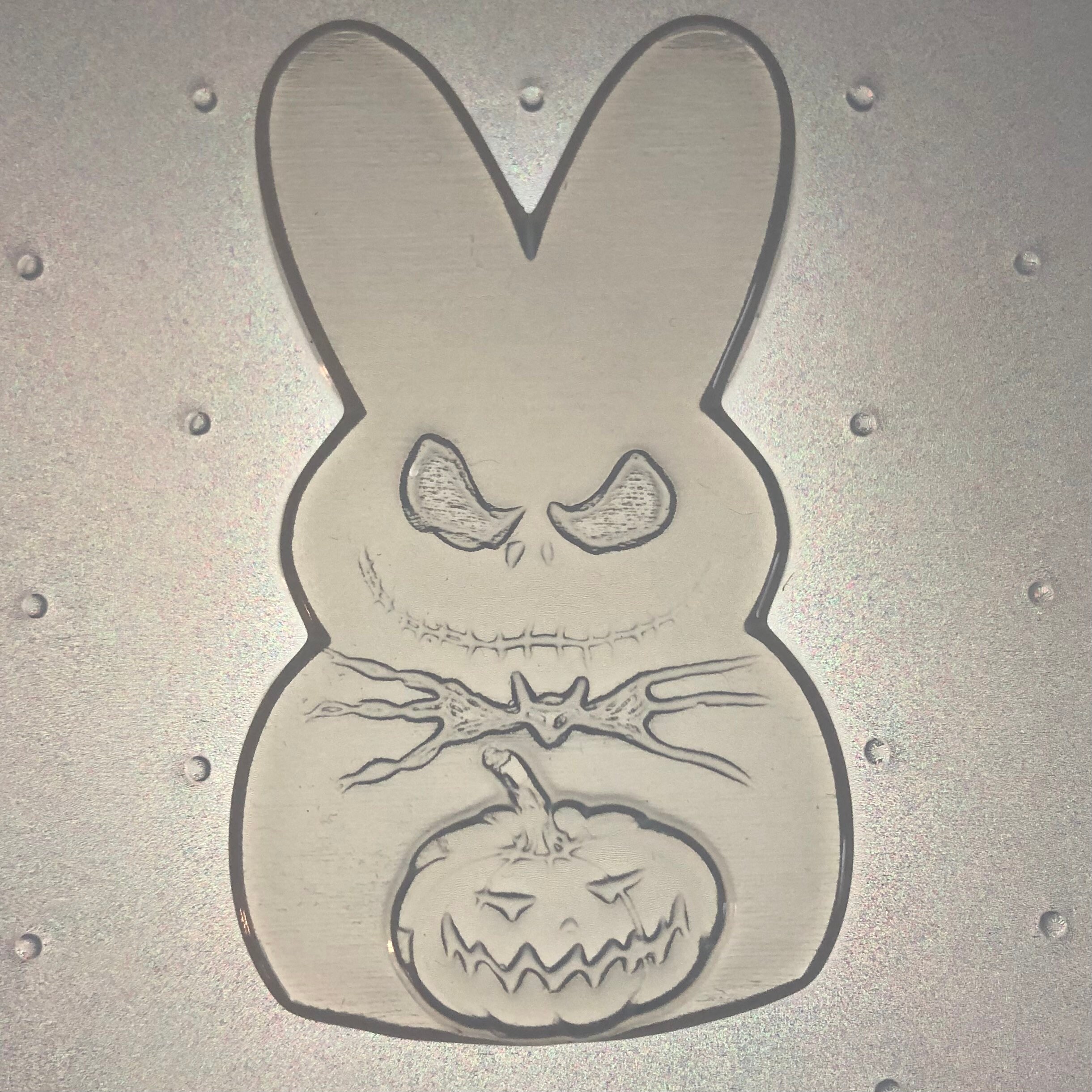 Halloween Horror Themed Peeps Style Bunny Plastic Mold for Resin or ...