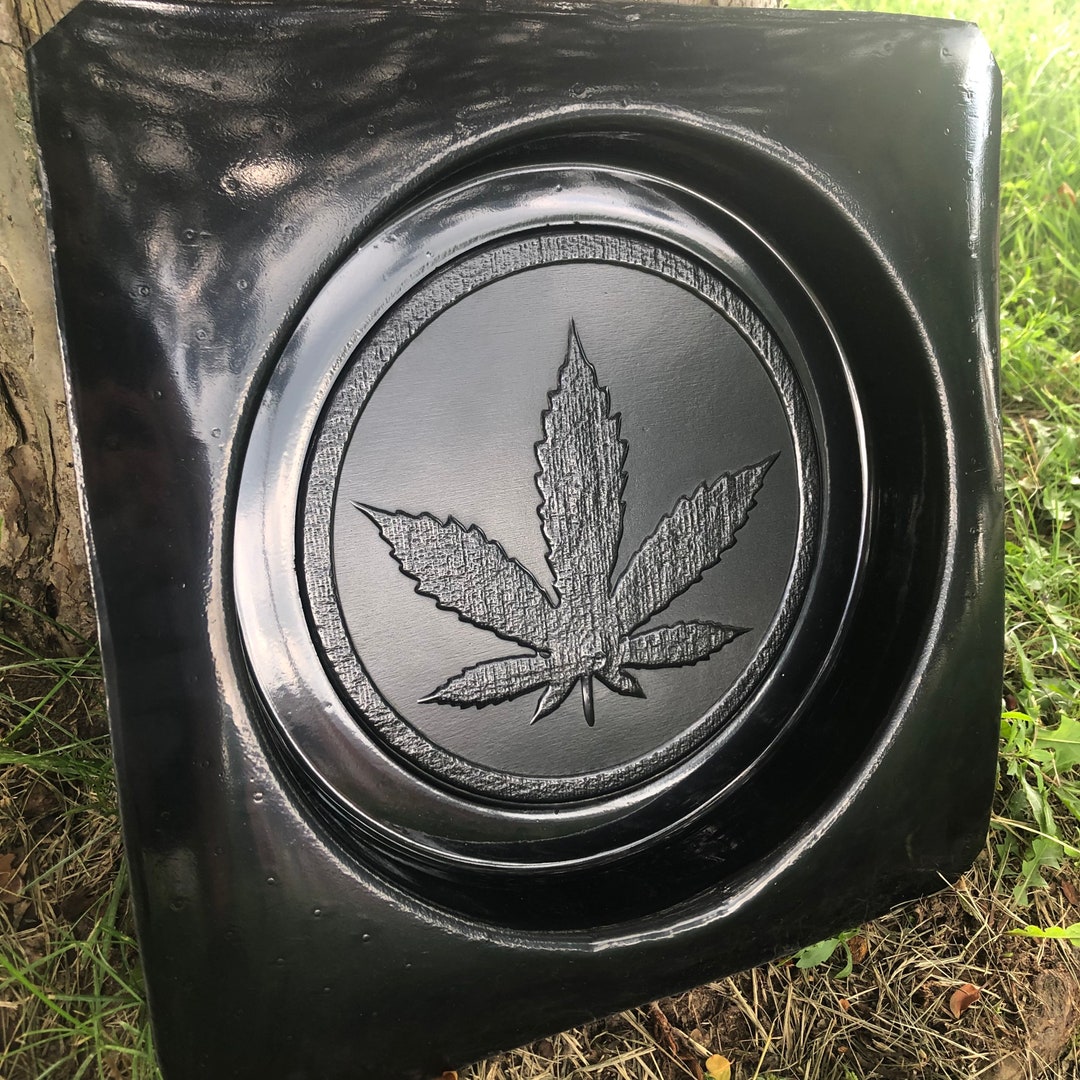 Pot, Hemp or Marijuana Leaf Concrete Cement Stepping Stone Paver Mold ...