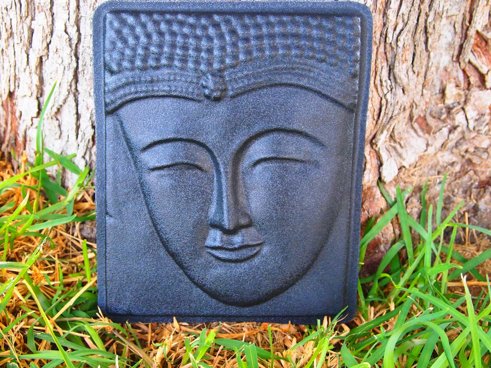 Buddha Wall Plaque ABS Plastic Mold Plaster Concrete Cement Garden ...