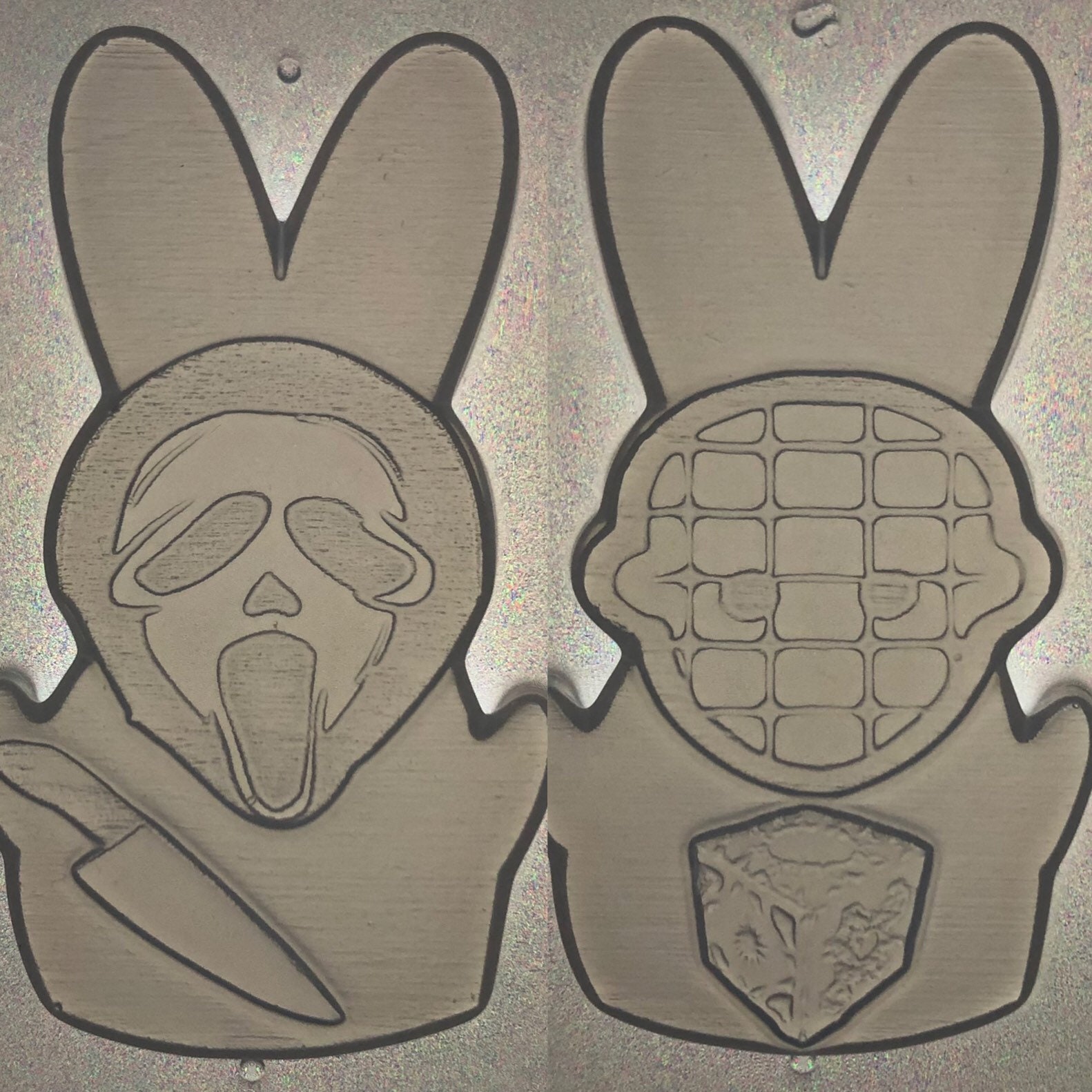 Halloween Horror Themed Peeps Style Bunny Plastic Mold for Resin or ...