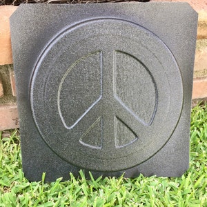 Peace Sign Symbol Stepping Stone Paver Stone Plastic Mold Concrete ...