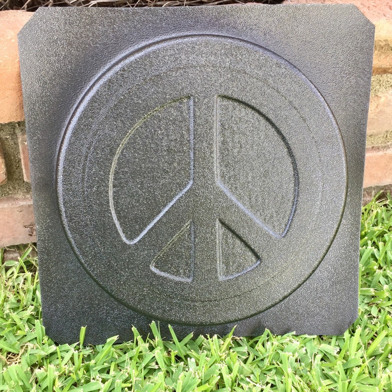 Peace Sign Symbol Stepping Stone Paver Stone Plastic Mold | Etsy