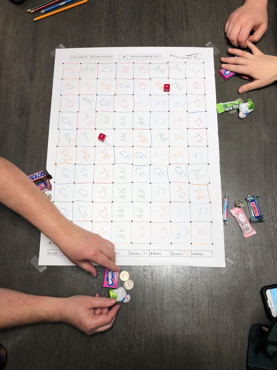 18in X 24in Printable Dots and Boxes Gameboard, With Instructions ...