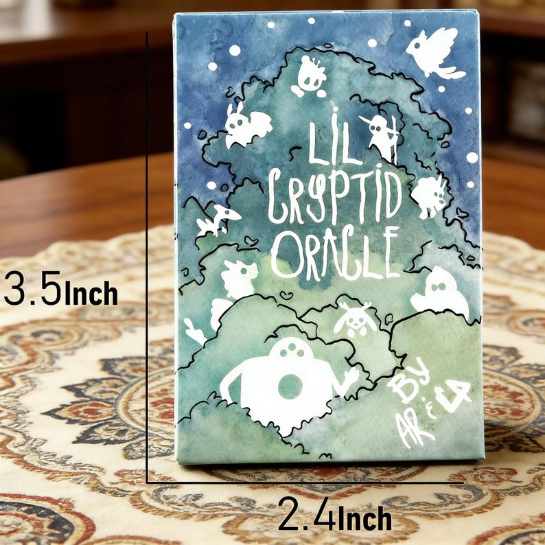 Lil Cryptid Oracle Deck - Cute Spooky Whimsical Hand-drawn Cards ...