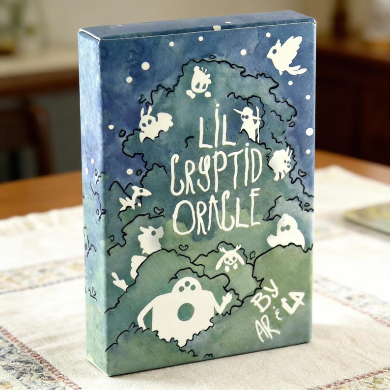Lil Cryptid Oracle Deck - Cute Spooky Whimsical Hand-drawn Cards ...