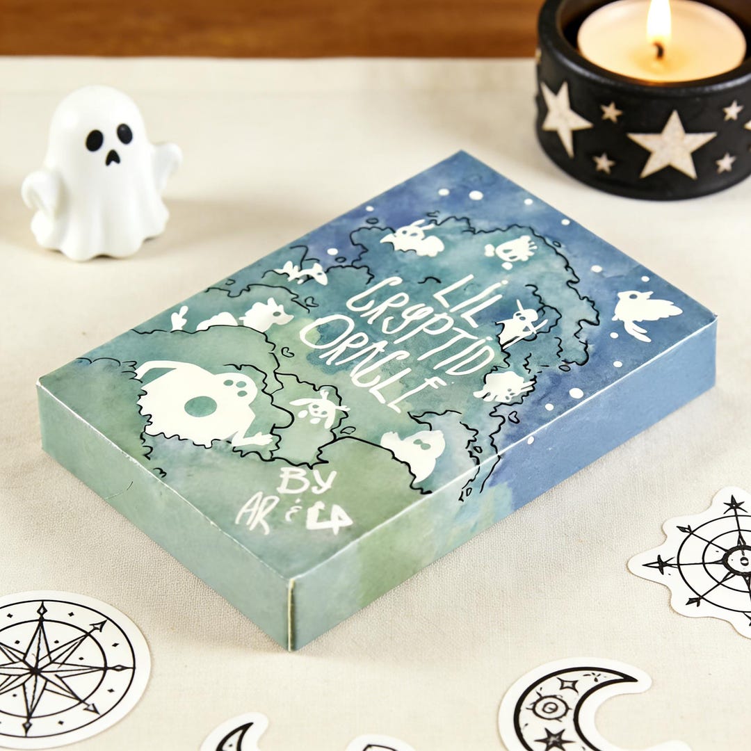 Lil Cryptid Oracle Deck - Cute Spooky Whimsical Hand-drawn Cards ...