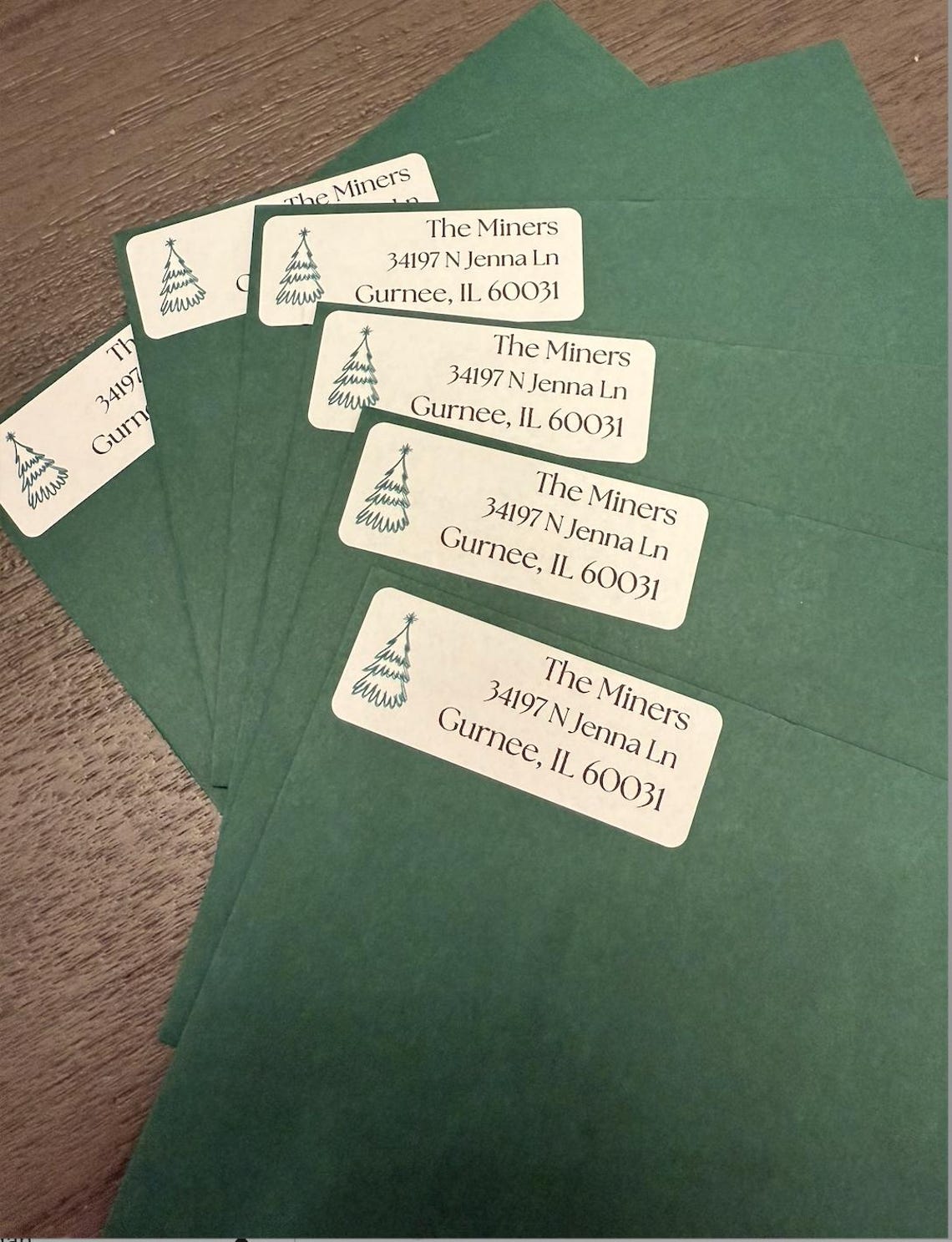 Christmas Tree Address Labels At-home Printable Template - Etsy