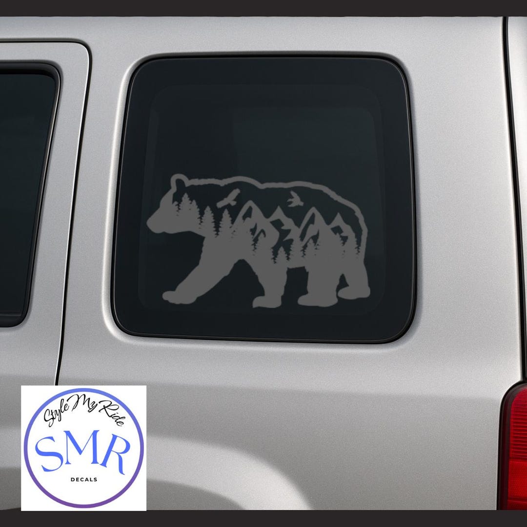 Bear Car Decal - Etsy