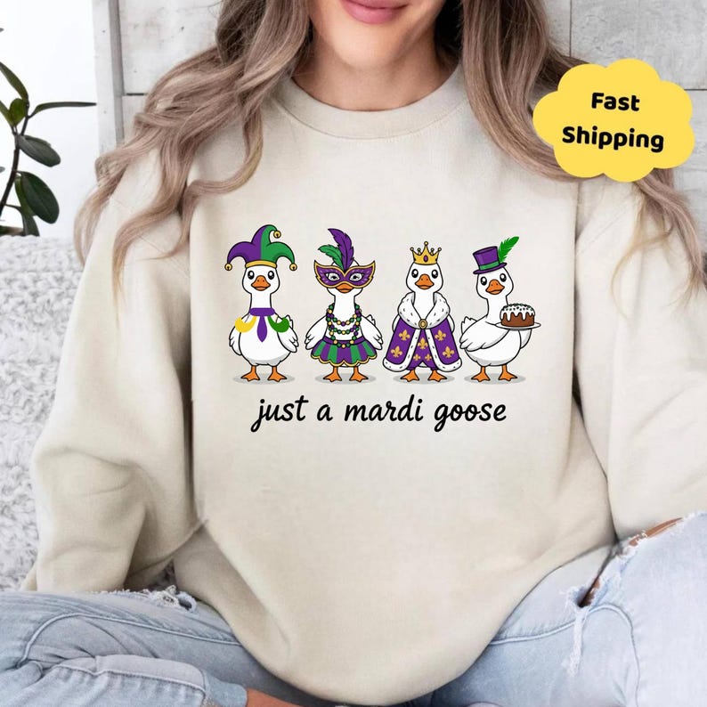 Mardi Gras Goose Shirt, Funny Goose Lover Gift - Etsy