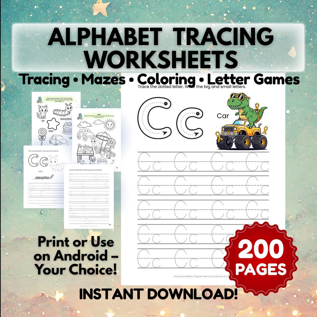 Trace and Learn the Alphabet Bundle Pre-k | Letters A-Z Handwriting ...