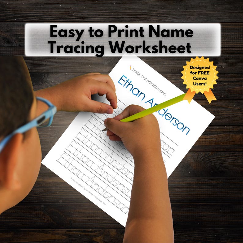 Editable Name Tracing Worksheet | First & Last Name Practice ...