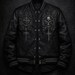 Gothic Varsity Jacket – Faux Leather Occult Streetwear Coat - Etsy
