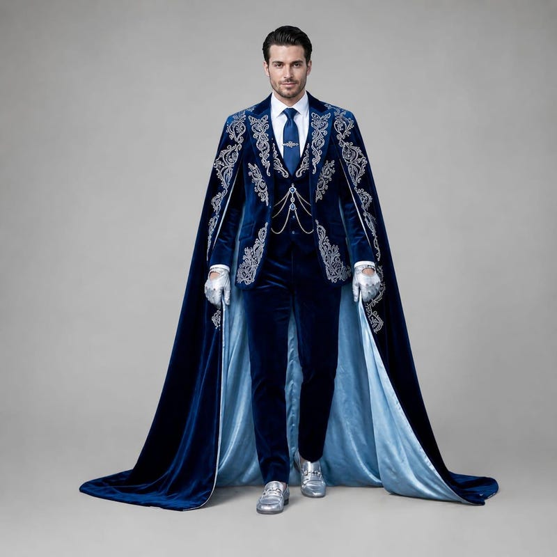 Blue Gothic Suit - Etsy