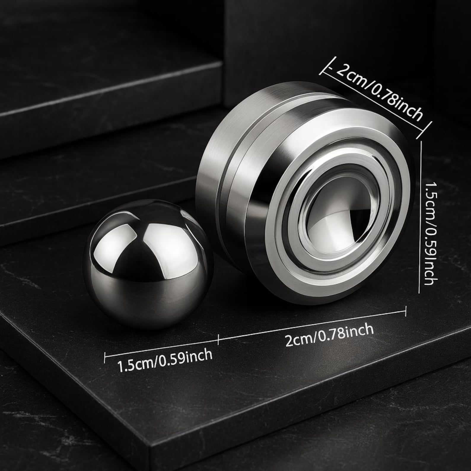 Magnetic Gyro Spinner – Metal Stress Relief Fidget Toy - Etsy