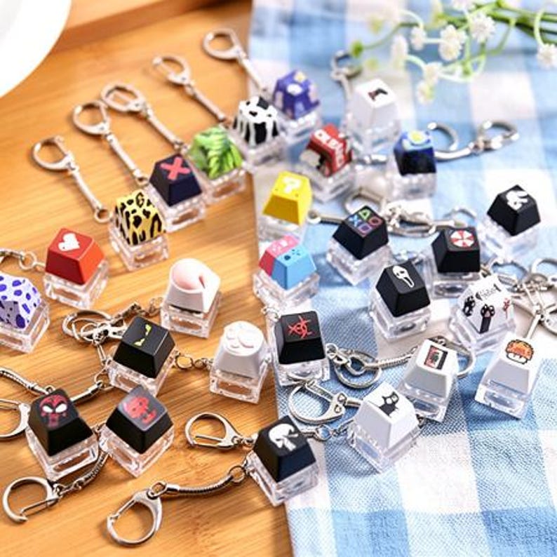 Custom Mechanical Keyboard Keychain Fidget, Keyboard Switch Keychain ...