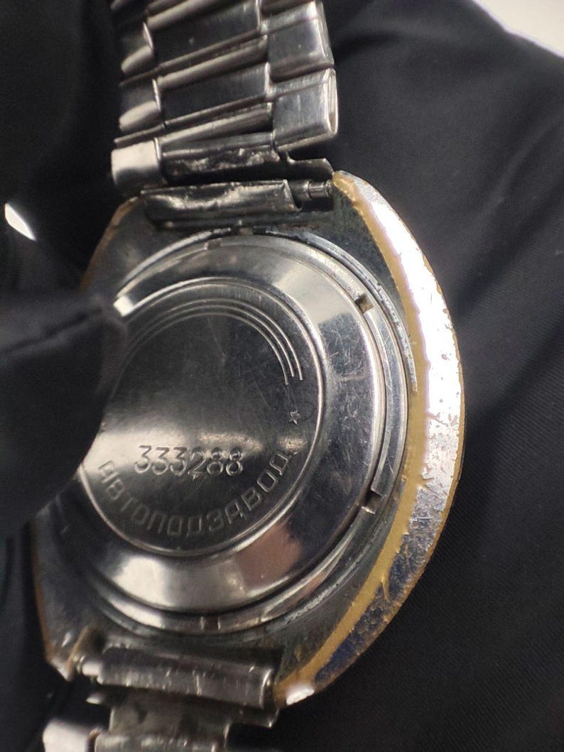 USSR Moonface Date Watch Slava 21 Ruby Stones and Self-winding + USSR ...