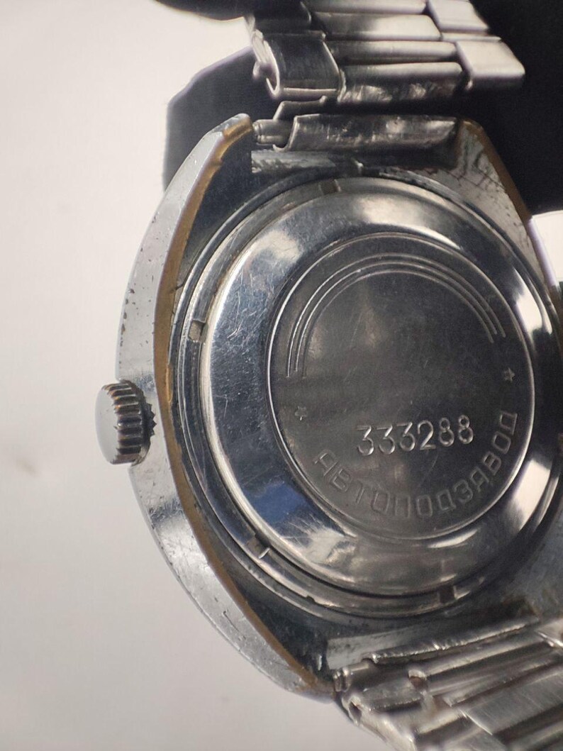 USSR Moonface Date Watch Slava 21 Ruby Stones and Self-winding + USSR ...