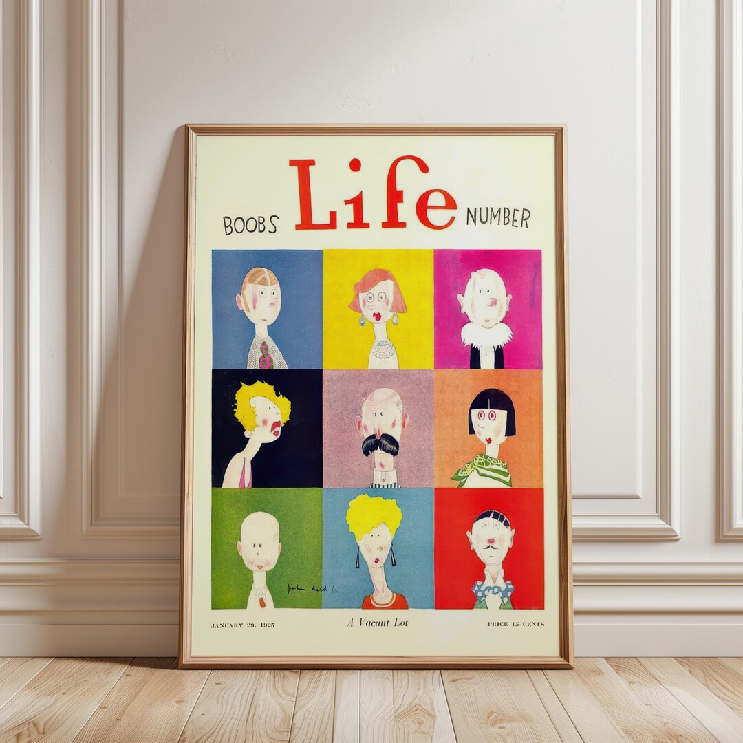 Life Magazine Cover Art Print – 1925 Humorous Character Illustration ...