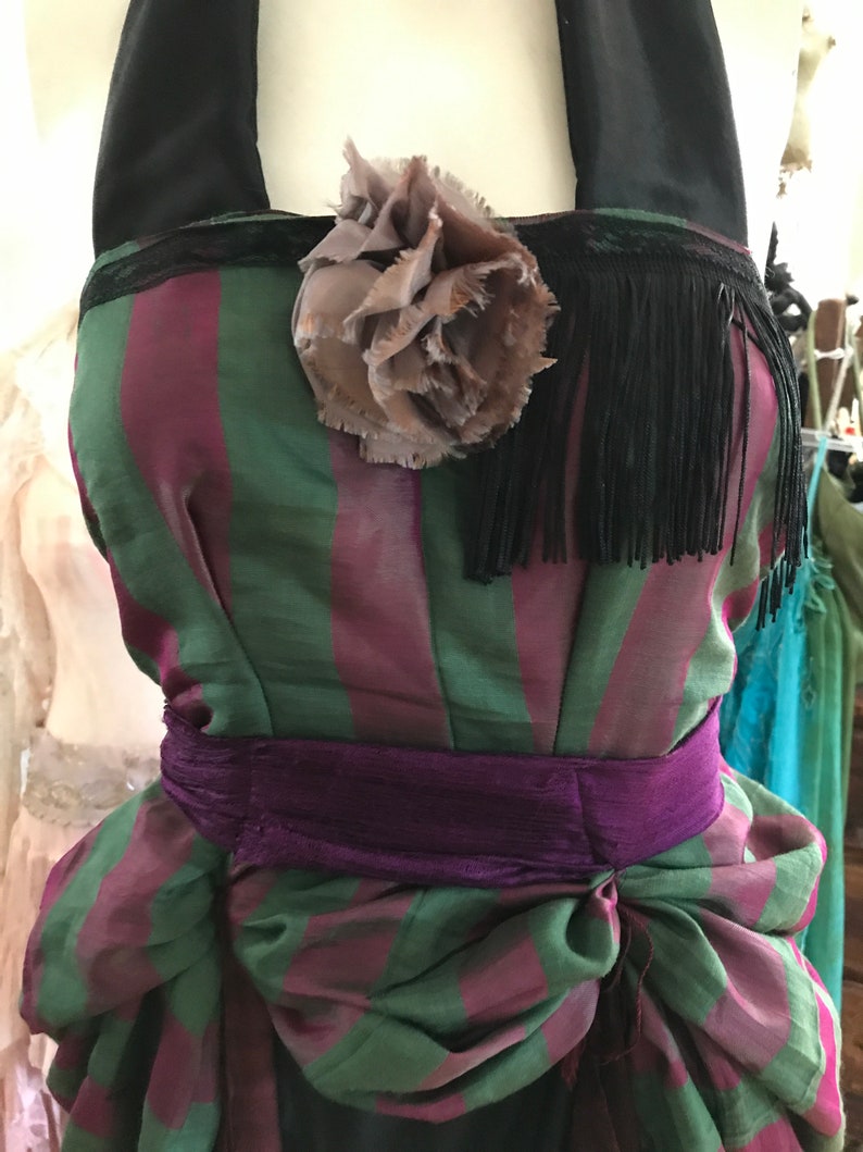 Steampunk Bustle Pirate Wench Striped Dress - Etsy