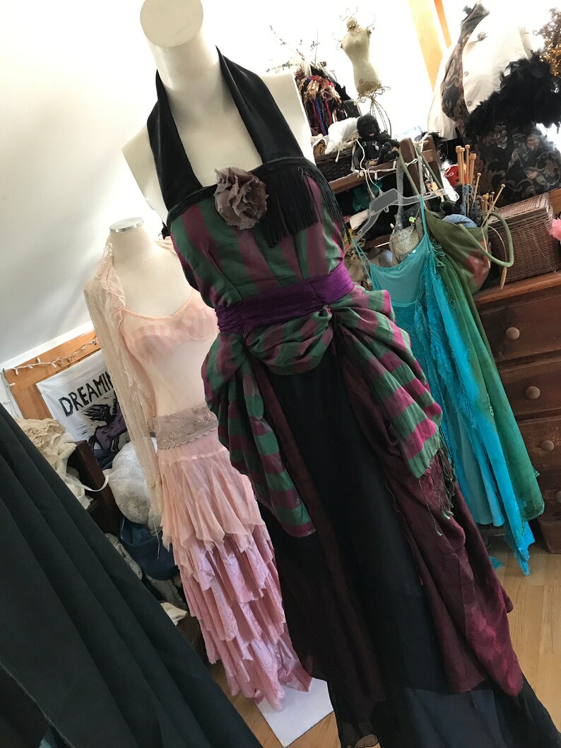 Steampunk Bustle Pirate Wench Striped Dress - Etsy