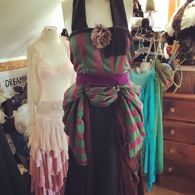 Steampunk Bustle Pirate Wench Striped Dress - Etsy