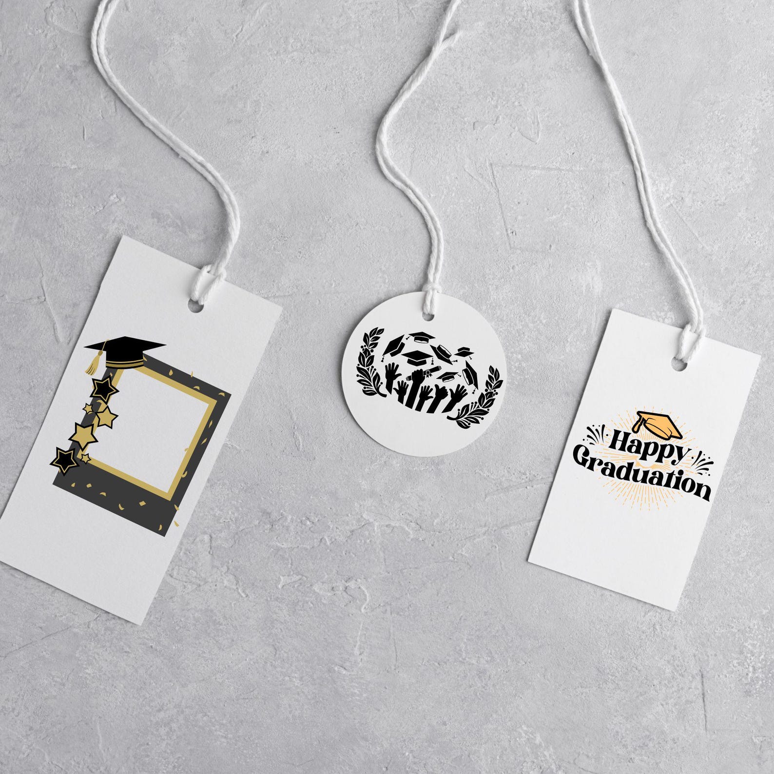 Paquete SVG de graduación: birrete, clipart, silueta (descarga digital ...