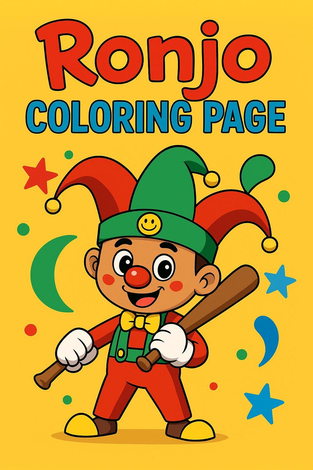 Ronjo Coloring Page Cartoon Printable Fun Activity Sheet. Digital ...