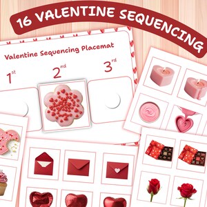 Valentine Sequencing Activity | Preschool Cut & Paste Worksheet (PDF ...