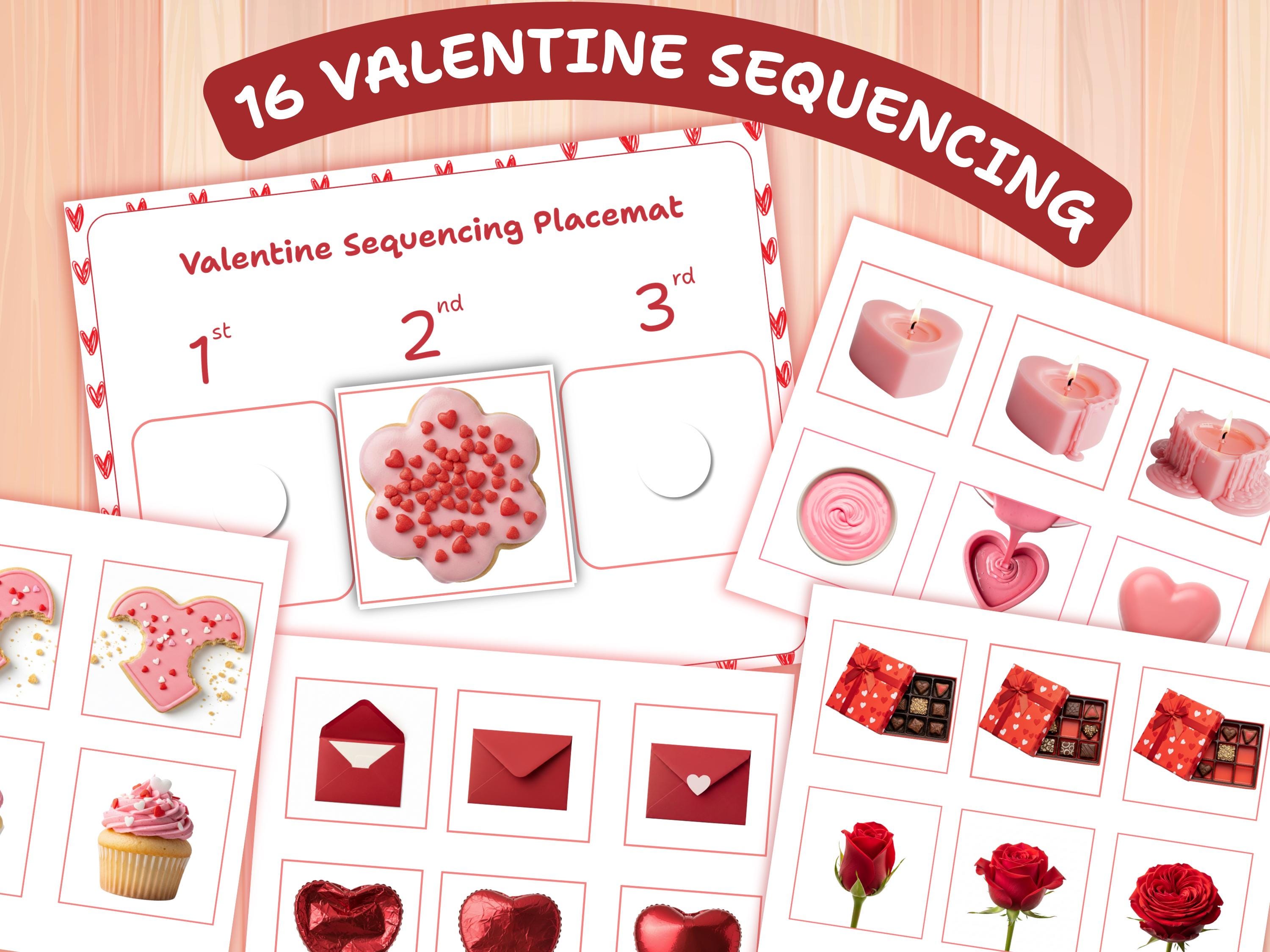 Valentine Sequencing Activity | Preschool Cut & Paste Worksheet (PDF ...