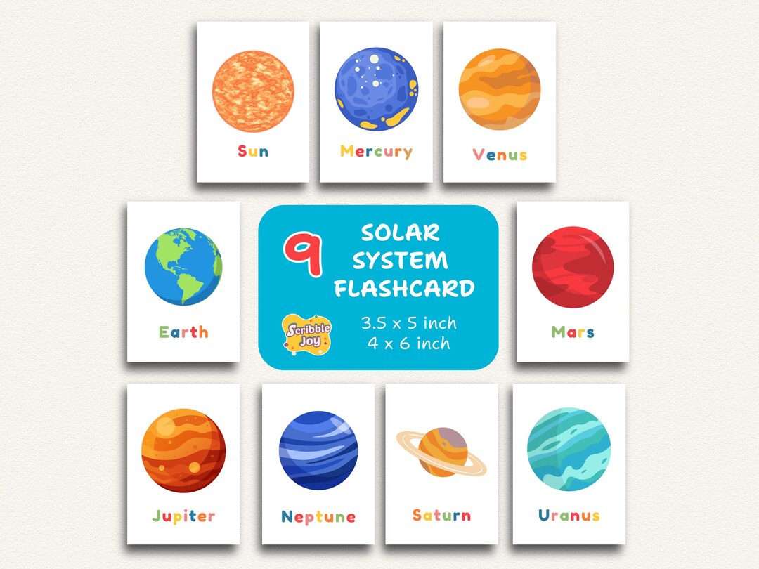 Solar System Flashcards, Science for Kids Material, Homeschooling ...