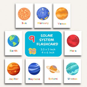 Solar System Flashcards, Science for Kids Material, Homeschooling ...