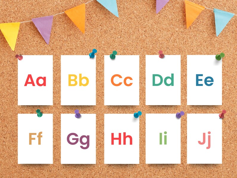 Alphabet Flashcards, Letters Preschool Flash Card, Montessori Toddler ...