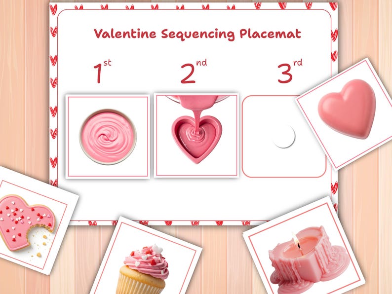Valentine Sequencing Activity | Preschool Cut & Paste Worksheet (PDF ...