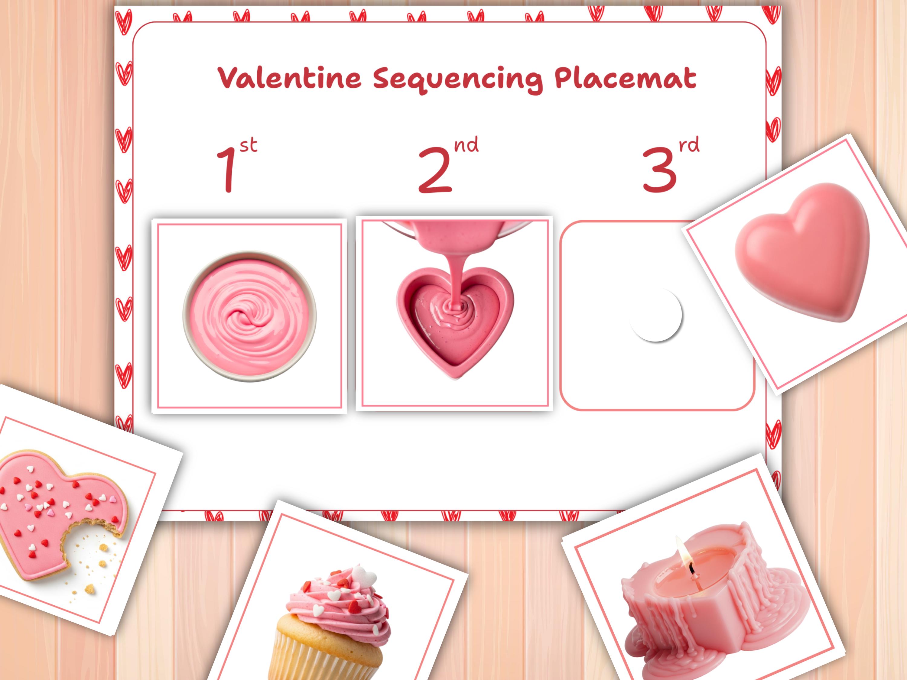 Valentine Sequencing Activity | Preschool Cut & Paste Worksheet (PDF ...